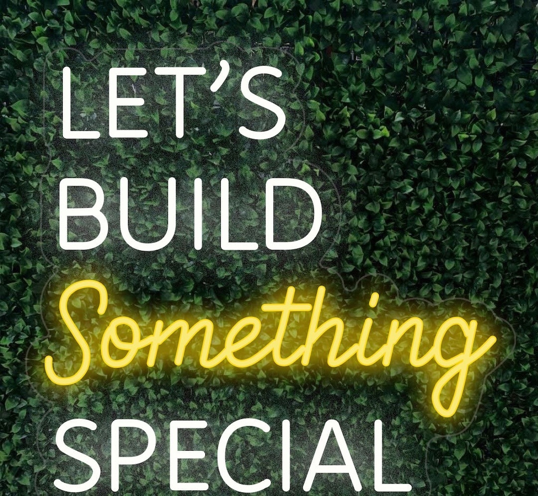 Let's Build Something Special LED Sign for Home Weddings - Etsy