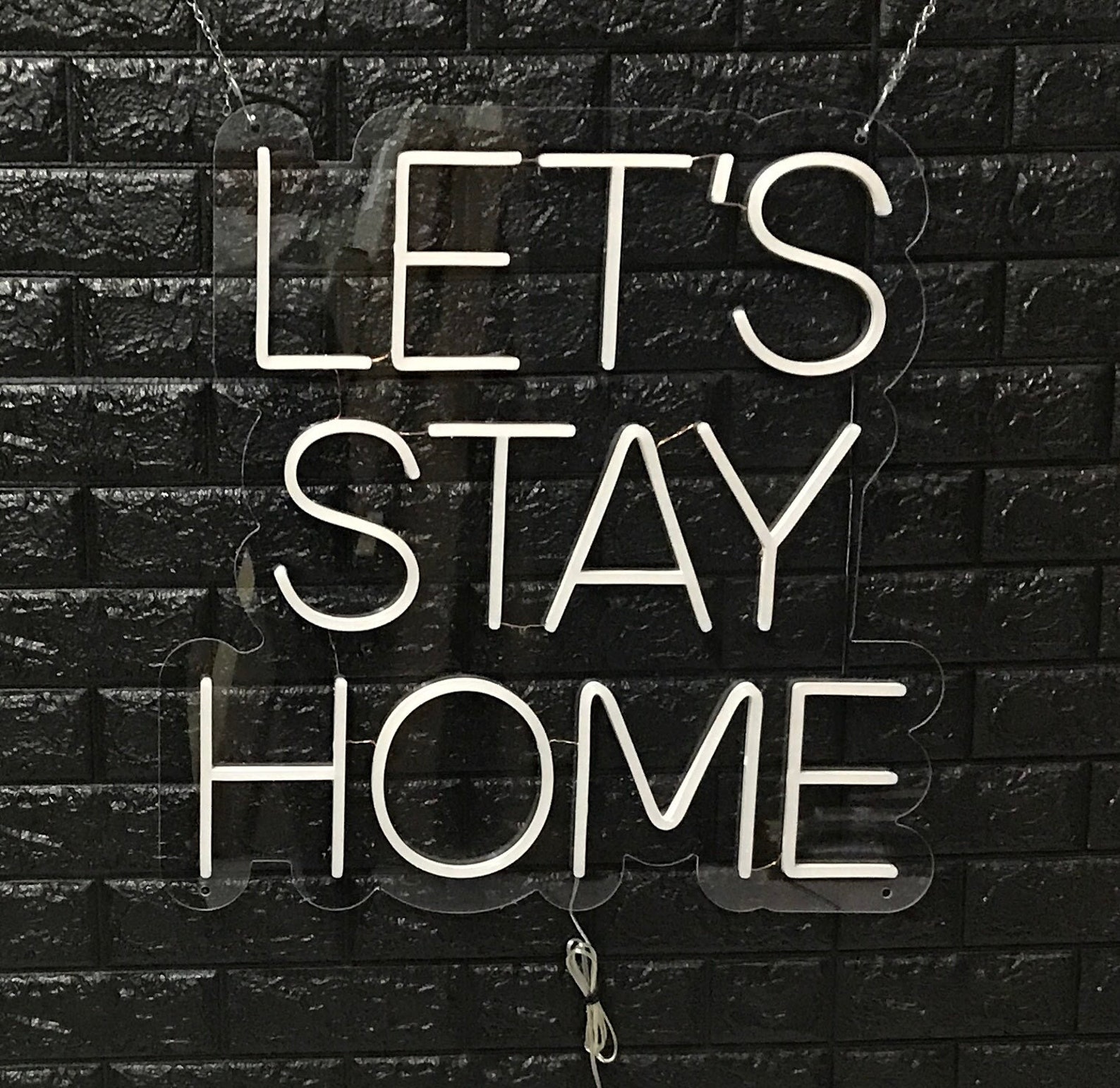 Let's Stay Home LED Sign for Home Weddings Special | Etsy