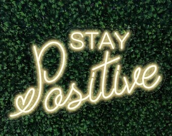 Stay Positive Sign - Etsy