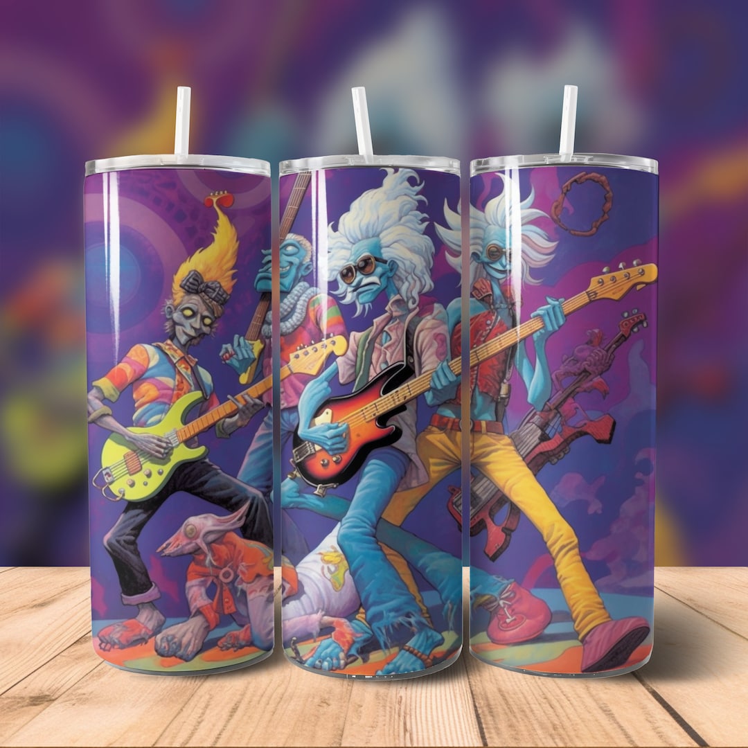 Sublimation Tumbler Wrap Design Surreal Jam Band, Sublimation Design ...