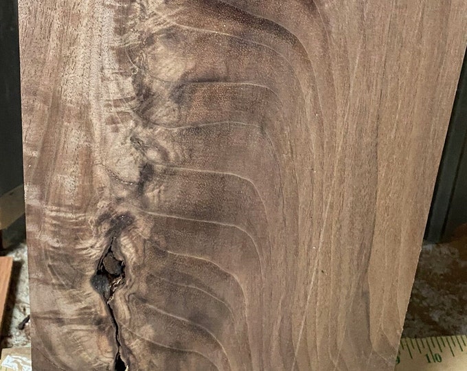 13/16 X 7 X 45 Quilted Black Walnut Wide Wood Has Pretty Grain Pattern ...