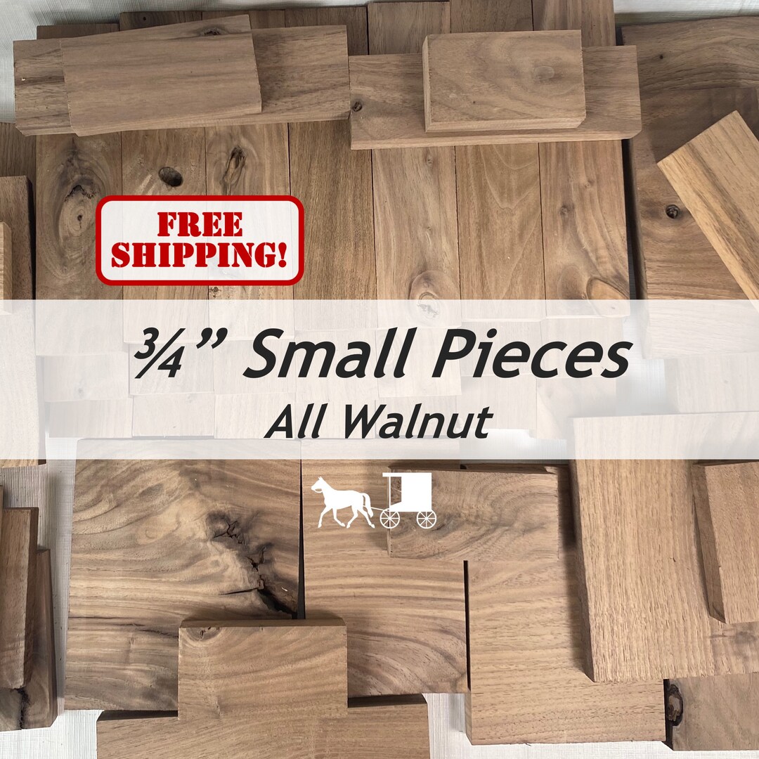 3/4" Box of Small Wood Pieces - All Black Walnut Boards - Great for ...