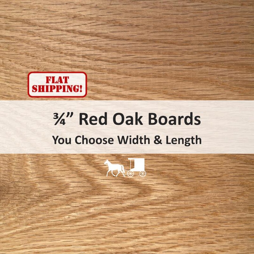 Red Oak Boards: 3/4" Thick, Custom Size for Woodworking - Etsy