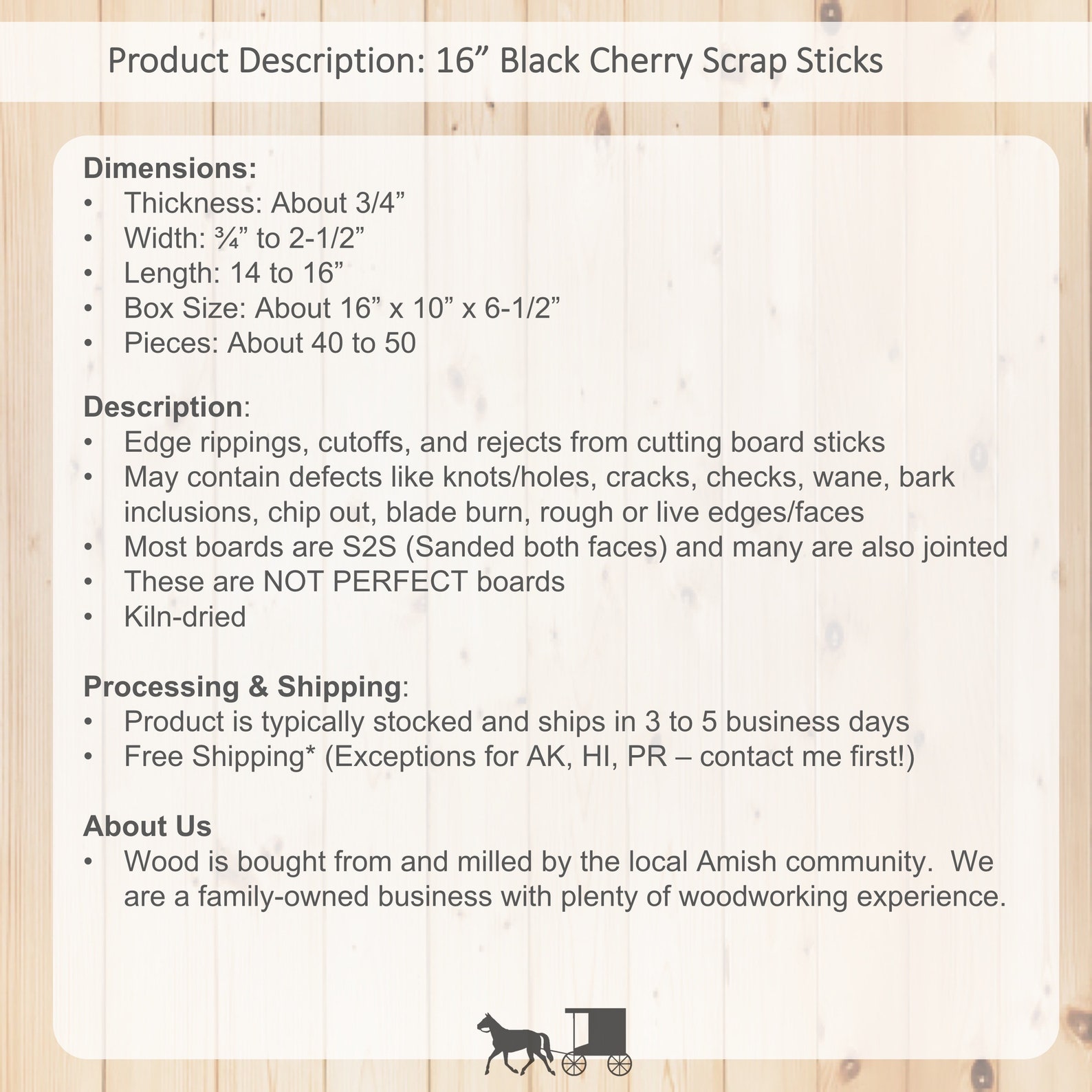 16 Black Cherry Wood Scrap Sticks 3/4 X - Etsy