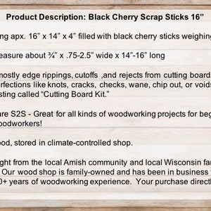 16 Black Cherry Wood Scrap Sticks 3/4 X - Etsy