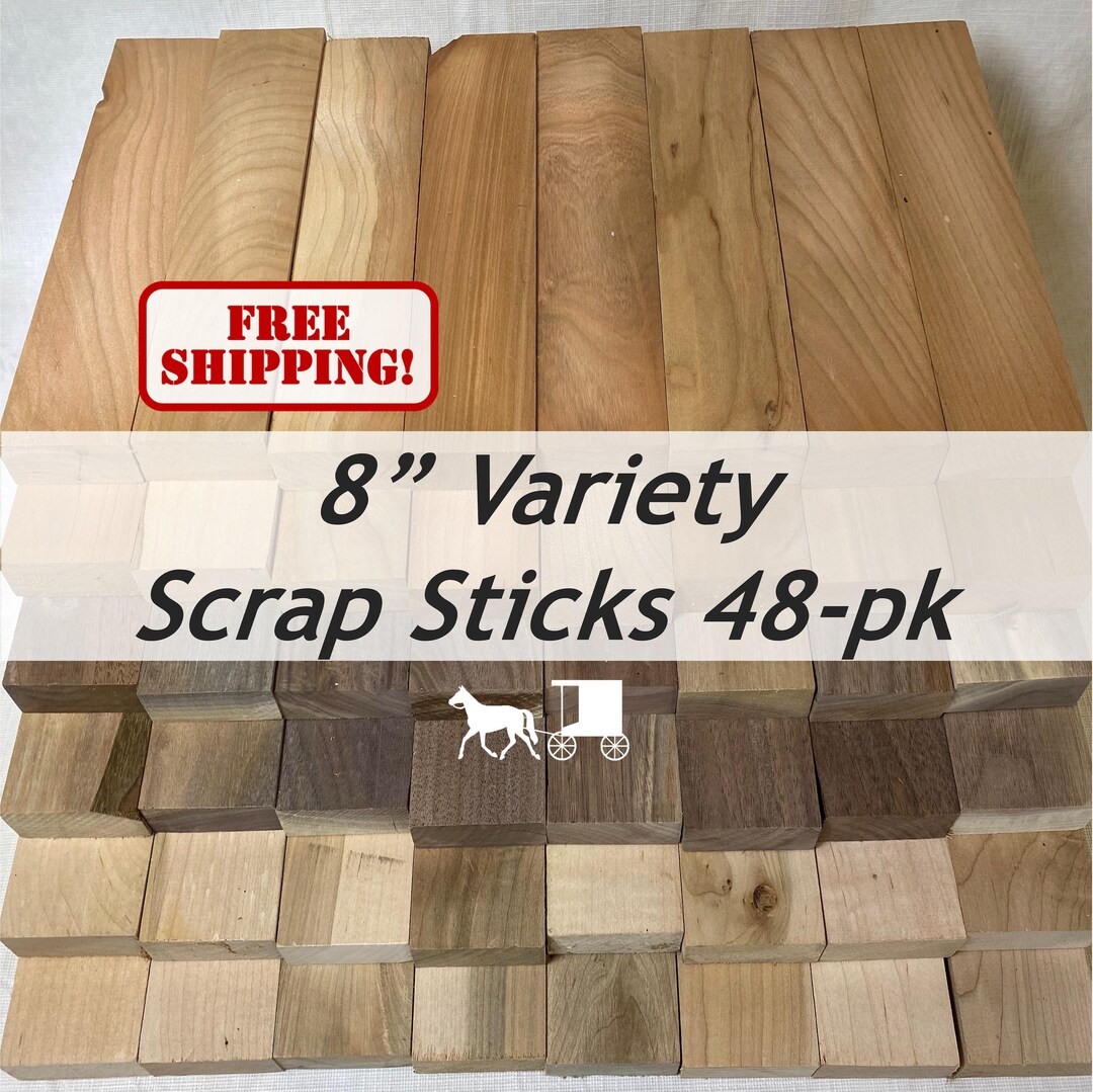 Maple Cherry Walnut Scrap Wood: 48-piece Crafting Lumber - Etsy