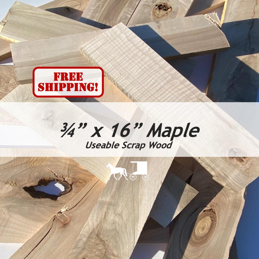Maple Wood Scrap Pieces: 3/4" X 16" - DIY Woodworking Cutoffs - Etsy