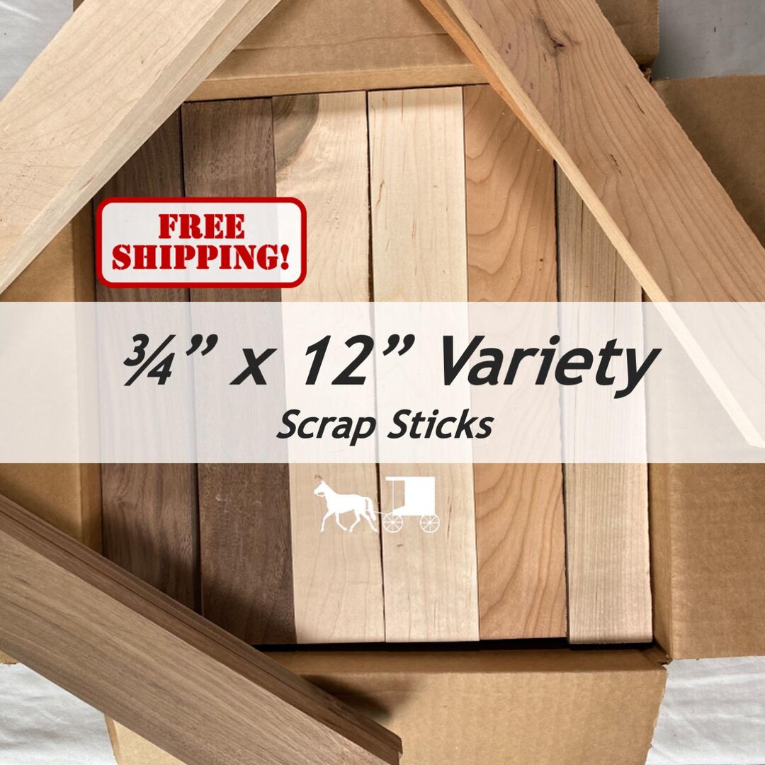 Sticks: 12" Variety (maple, Cherry, Walnut) - Useable Scrap Cut off ...