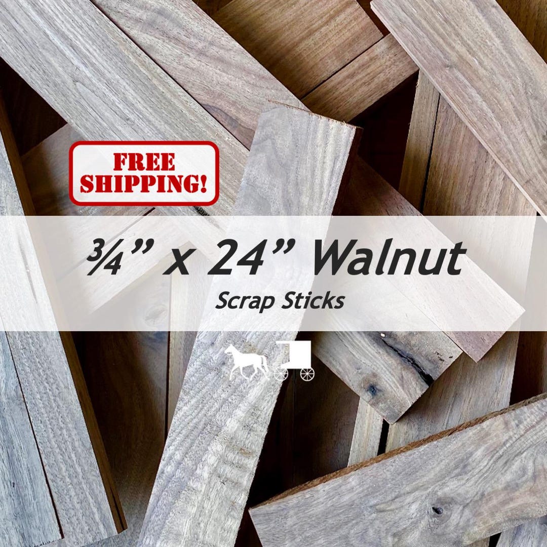 Sticks: 24" Walnut - Useable Scrap Cut off Wood - Cutting Board Staves ...