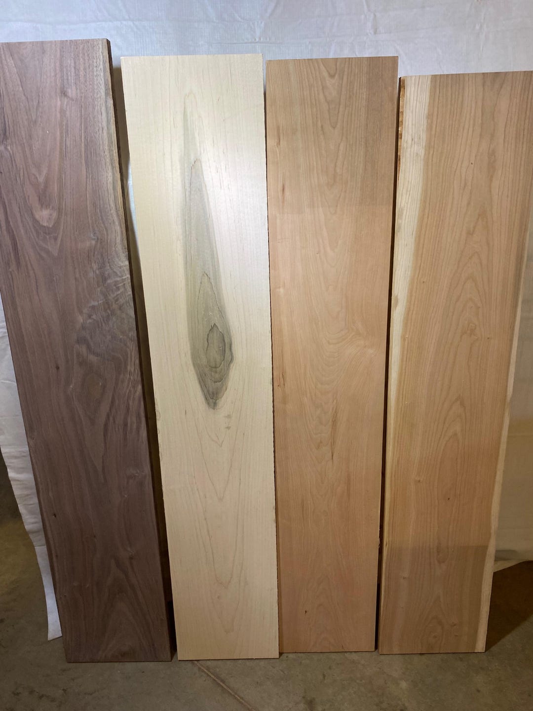 3/4 X 8 to 9 X ~45 Maple, Cherry & Walnut Wood Lumber (4-pack) -great ...