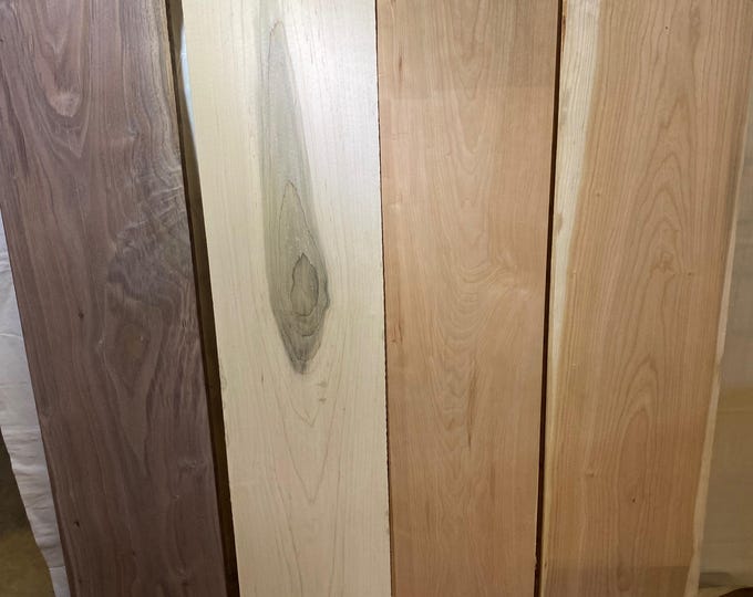 3/4 X 8 to 9 X ~45 Maple, Cherry & Walnut Wood Lumber (4-pack) -great ...