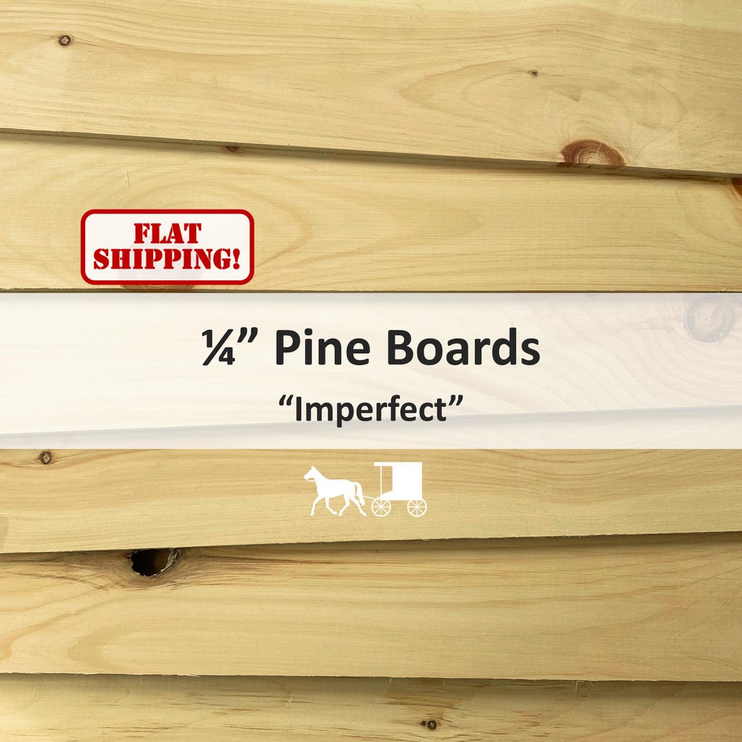 Knotty Pine Wood Boards: 1/4" X 5" X 24" DIY Craft Lumber - Etsy