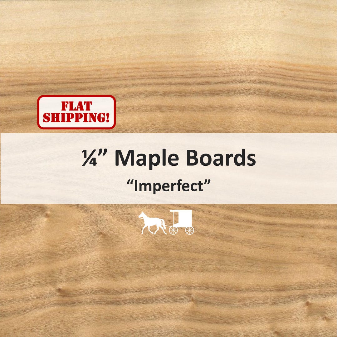 Imperfect Maple Wood Boards: DIY Craft Lumber (1/4" X 5" X 24") - Etsy