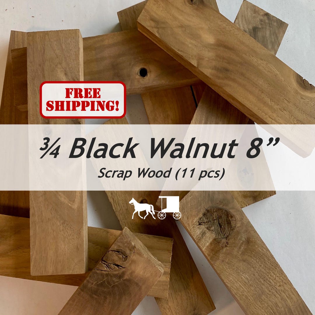 Black Walnut Craft Wood - 8" Scrap Pieces (11 Pcs) - Etsy