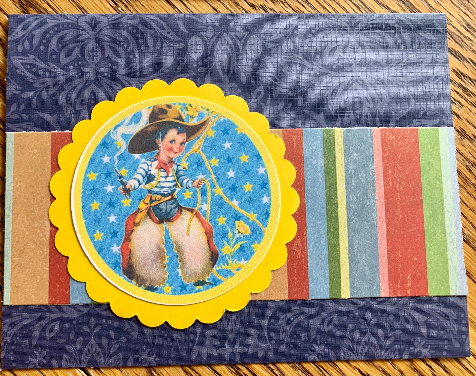 Cowboy Cowgirl Note Cards Western Rodeo Themed Greeting Card | Etsy