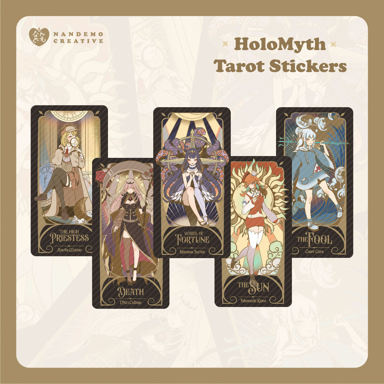 Hololive EN Holomyth Tarot Inspired Sticker Set - Etsy