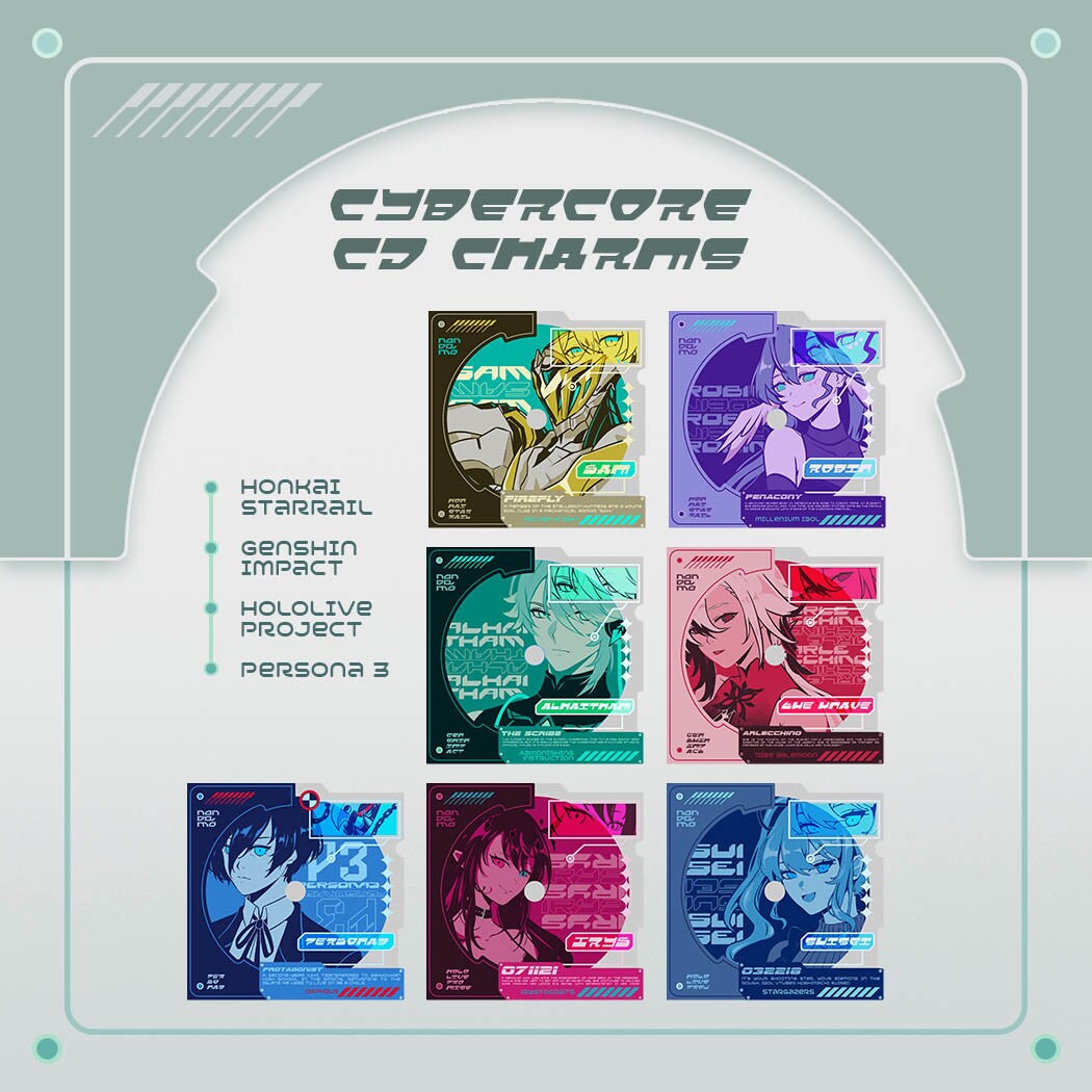 Honkai Star Rail HSR CD Charms - Sam / Firefly / Robin Cybercore ...