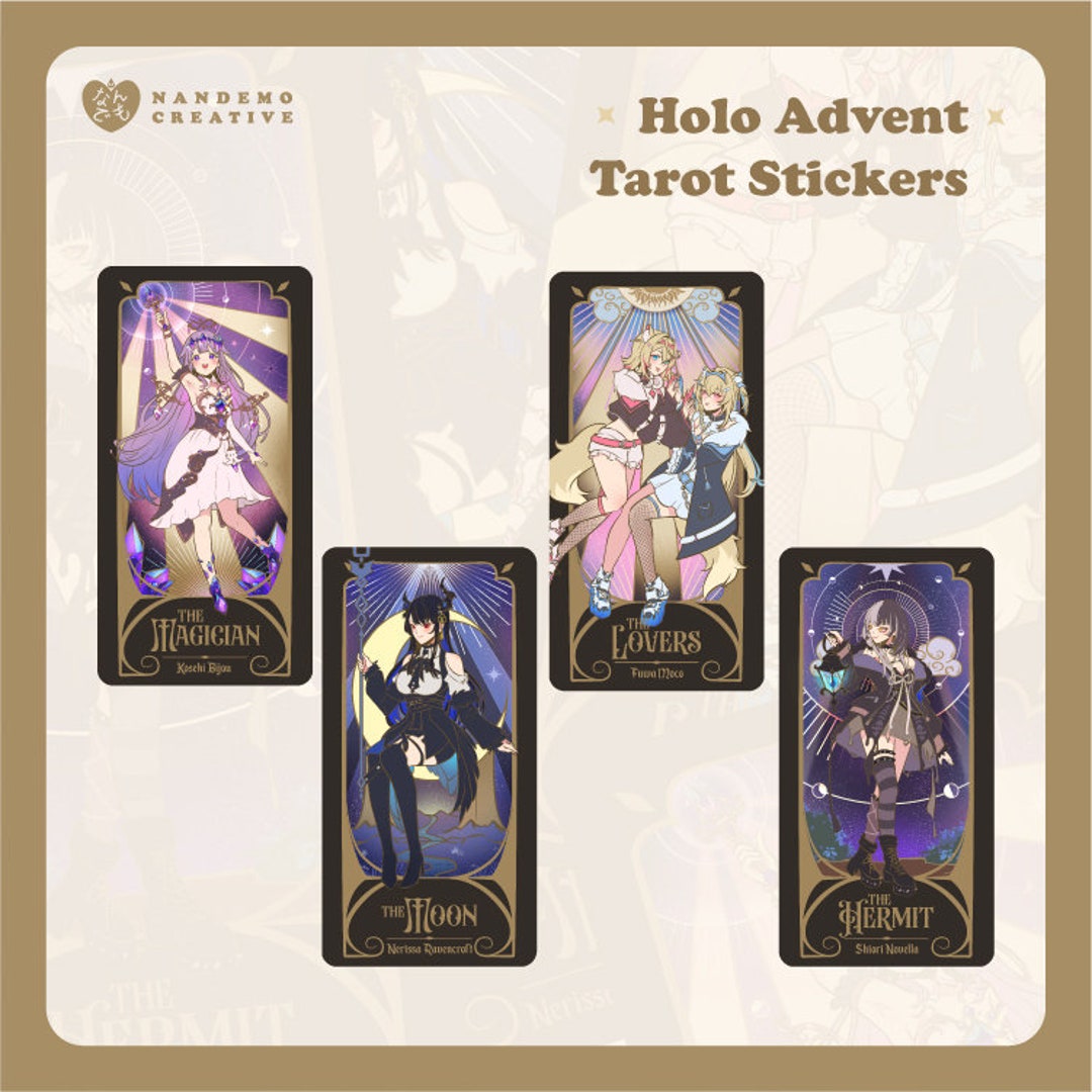 Hololive En Advent Tarot Inspired Holographic Waterproof Sticker Set - Etsy