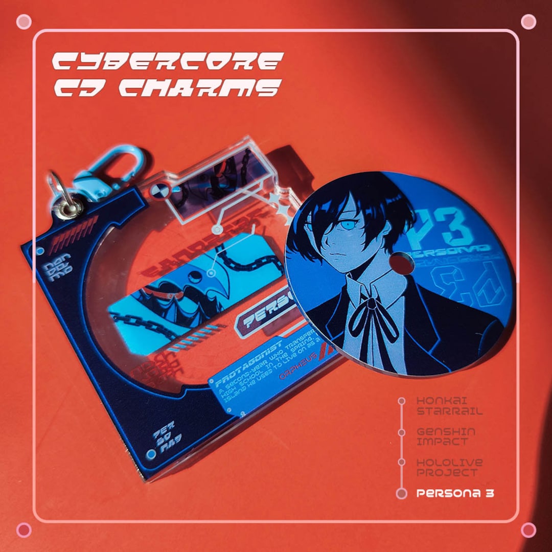 Persona 3 CD Charm - Protagonist Cybercore Aesthetic - for Pre-order - Etsy
