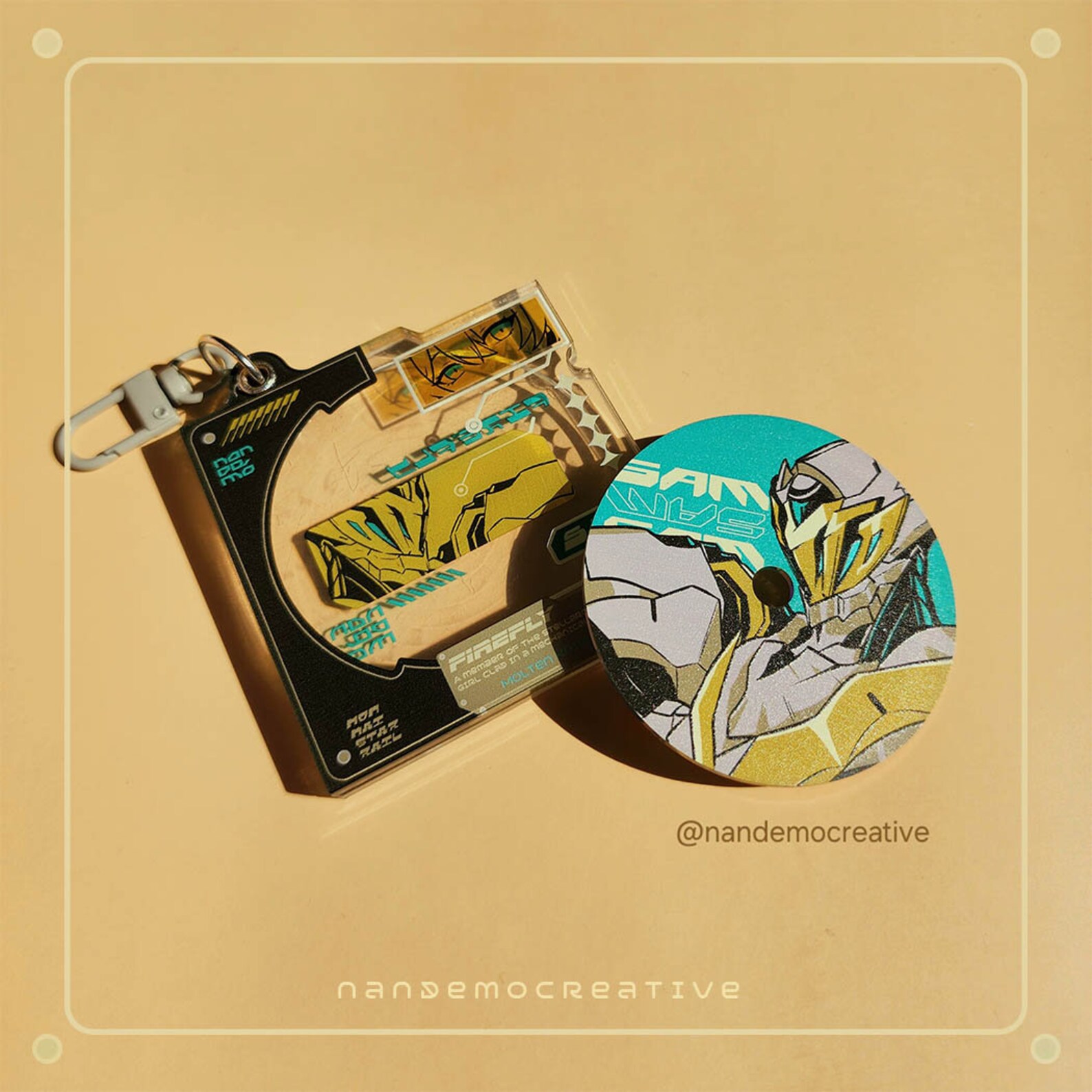 Honkai Star Rail HSR CD Charms - Sam / Firefly / Robin Cybercore ...
