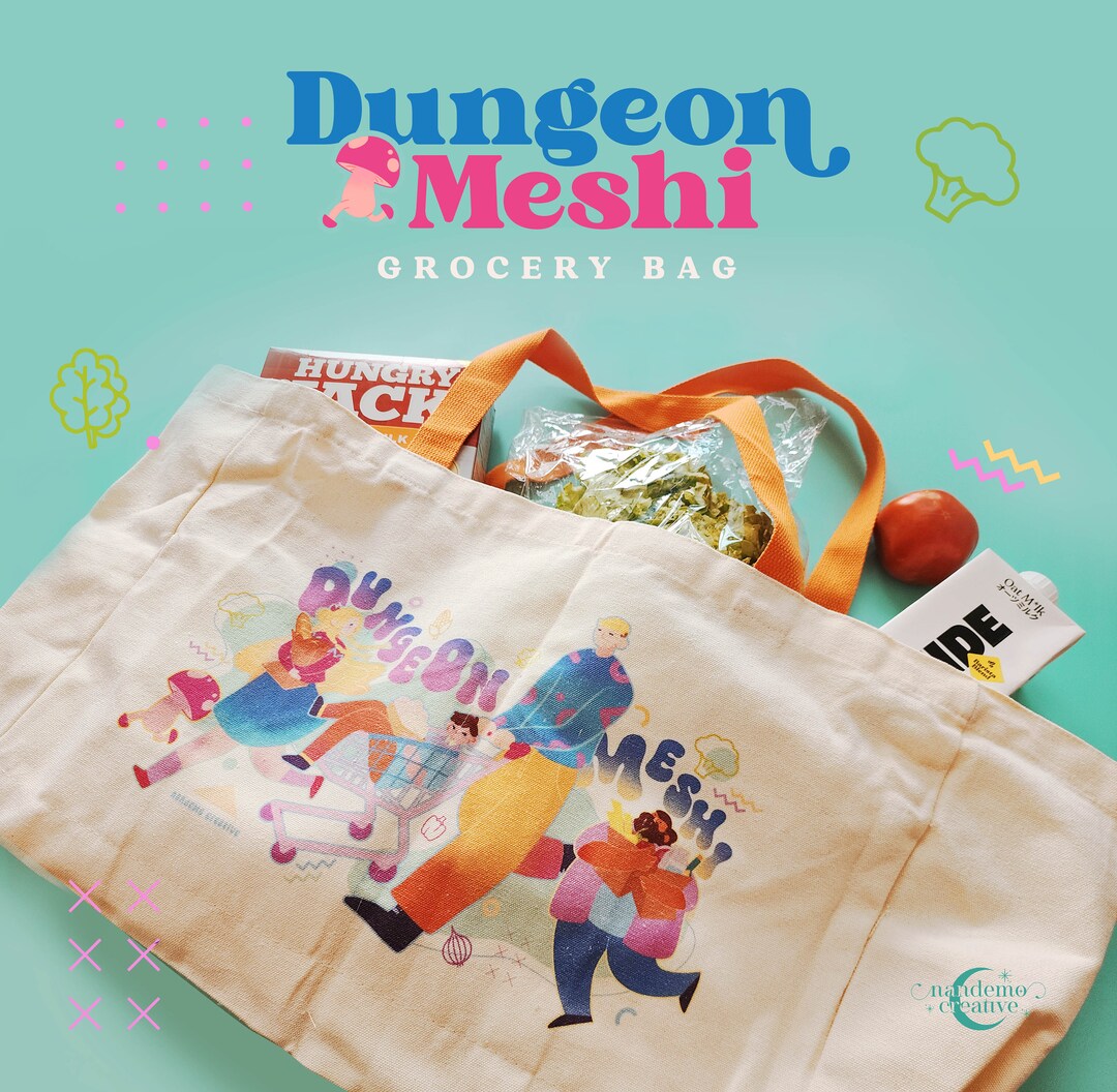 Dungeon Meshi Dunmeshi Grocery Canvas Tote Bag - Etsy