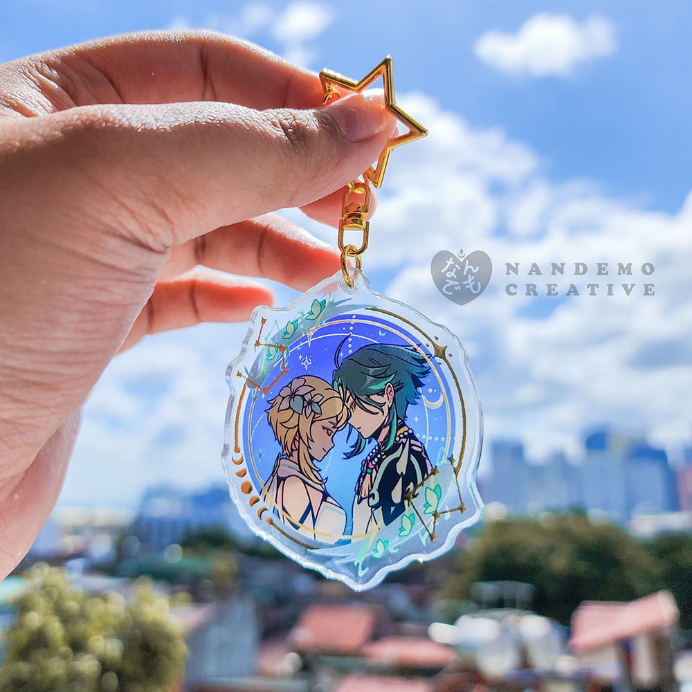 Genshin Impact Xiao X Lumine Xiaolumi Foil Charm Polaroid Charm - Etsy