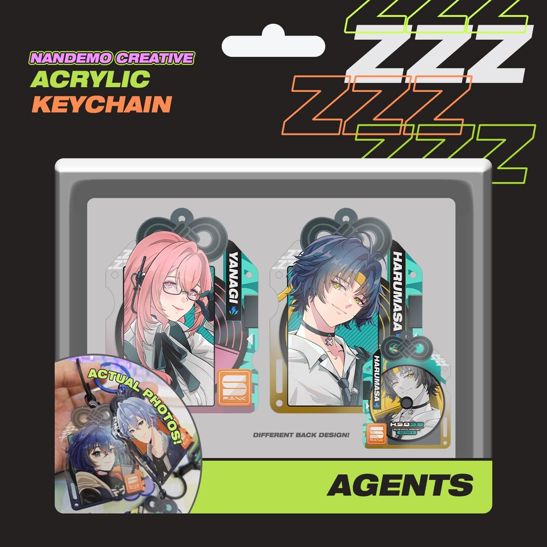 Zenless Zone Zero ZZZ - Acrylic Charm Keychain Back to Back - Agents ...