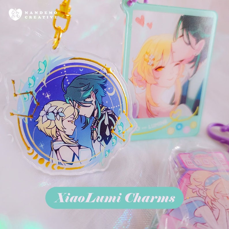 Genshin Impact Xiao X Lumine Xiaolumi Foil Charm Polaroid Charm - Etsy