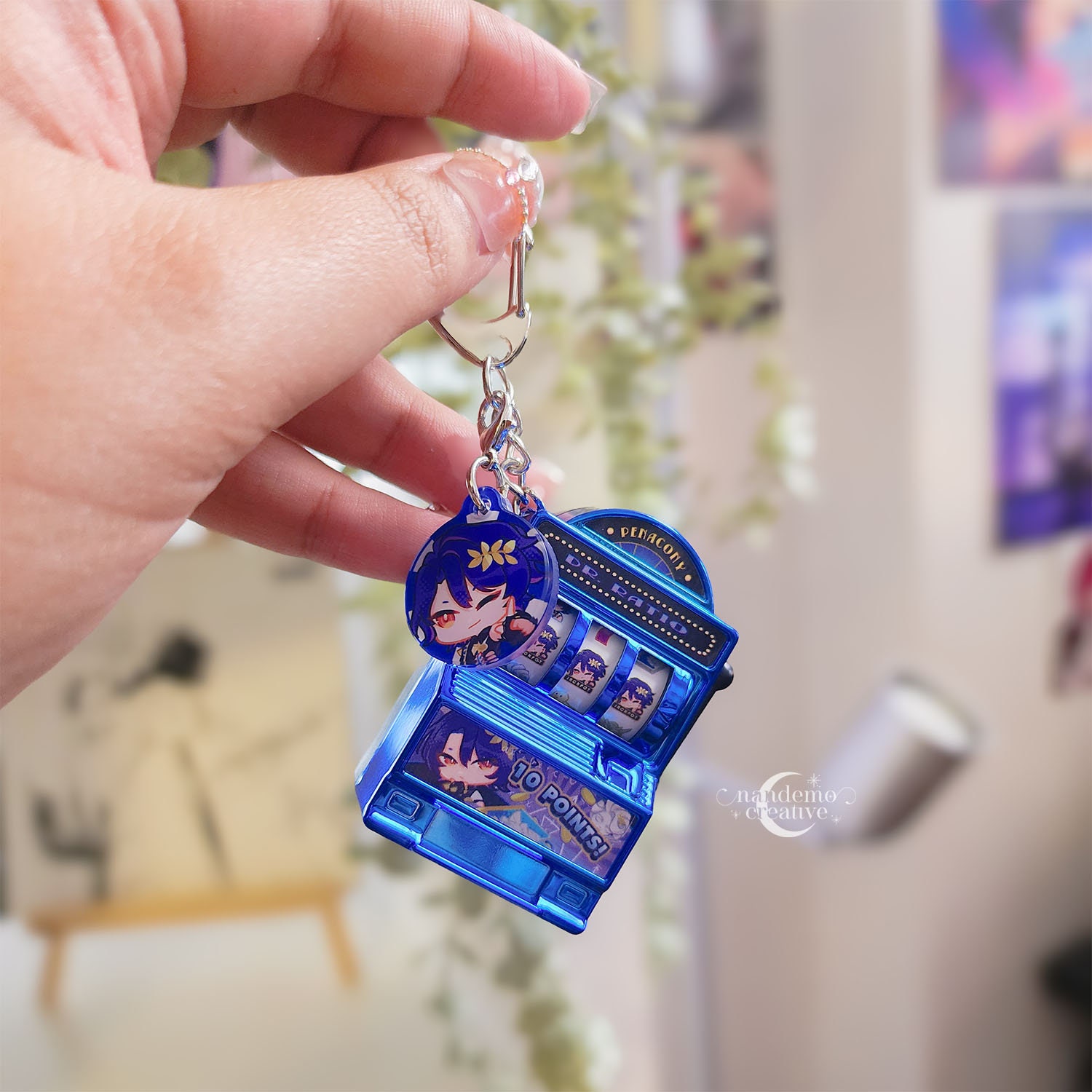 Mini Slot Machine Keychain - Honkai Star Rail - Aventurine Dr. Ratio ...