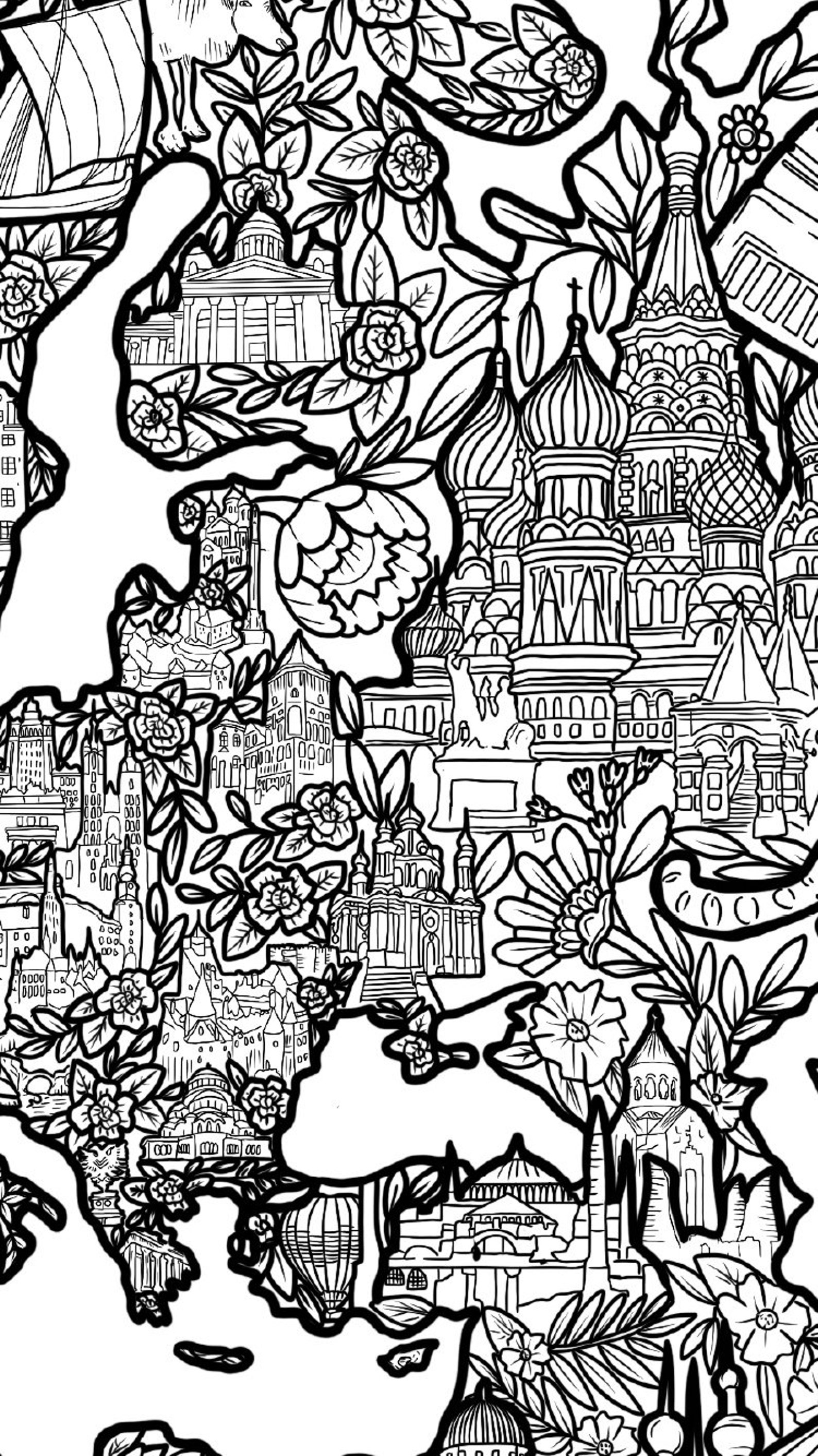 World Map Illustration Art Print, Globe Poster, Country Art, Continent ...