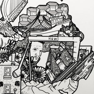 Ireland Map Illustration Art Print Ireland Poster Ireland | Etsy