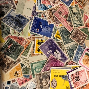 50 Vintage Over-printed Postage Stamps All Different off Paper for ...