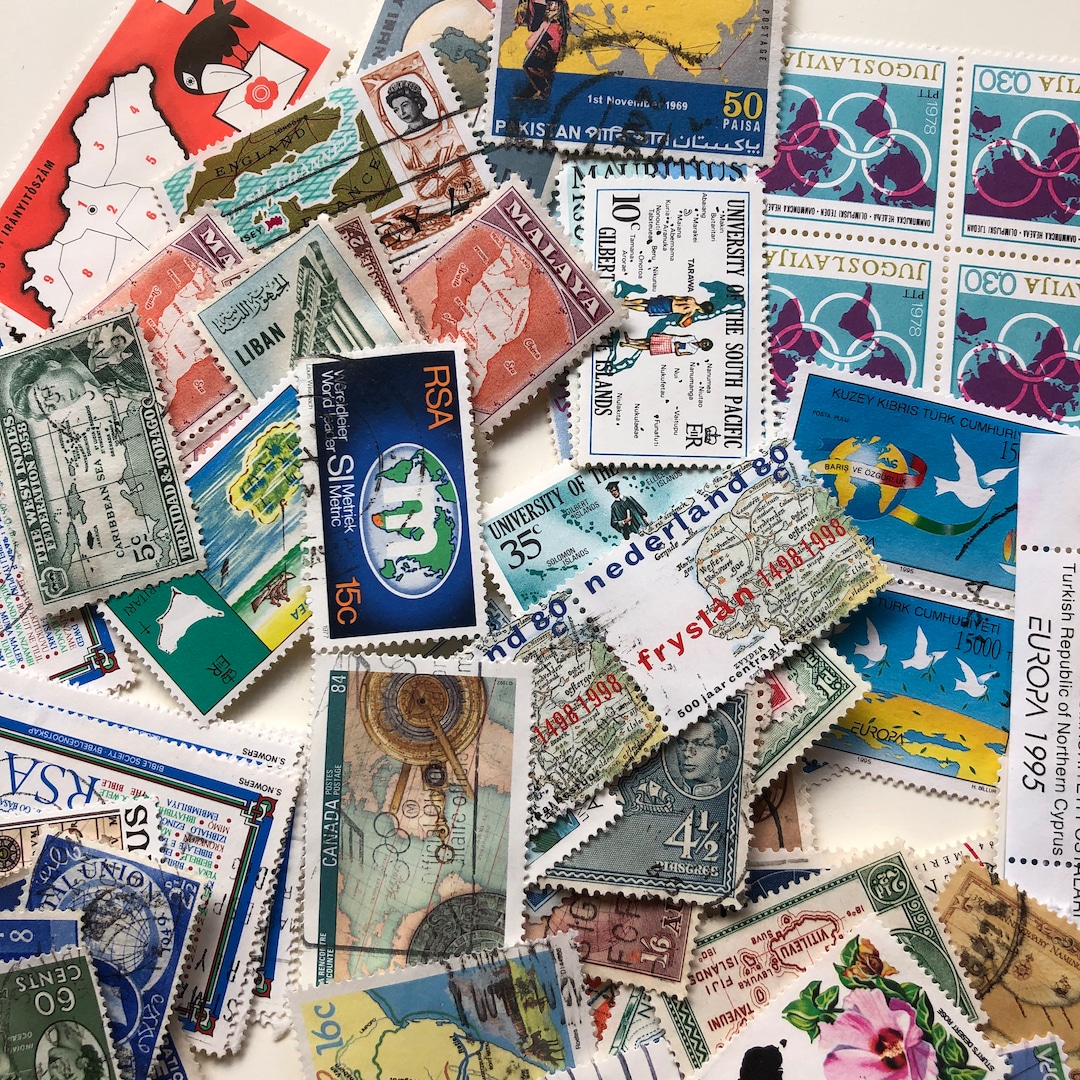 50 MAPS Vintage Postage Stamps All Different off Paper for - Etsy