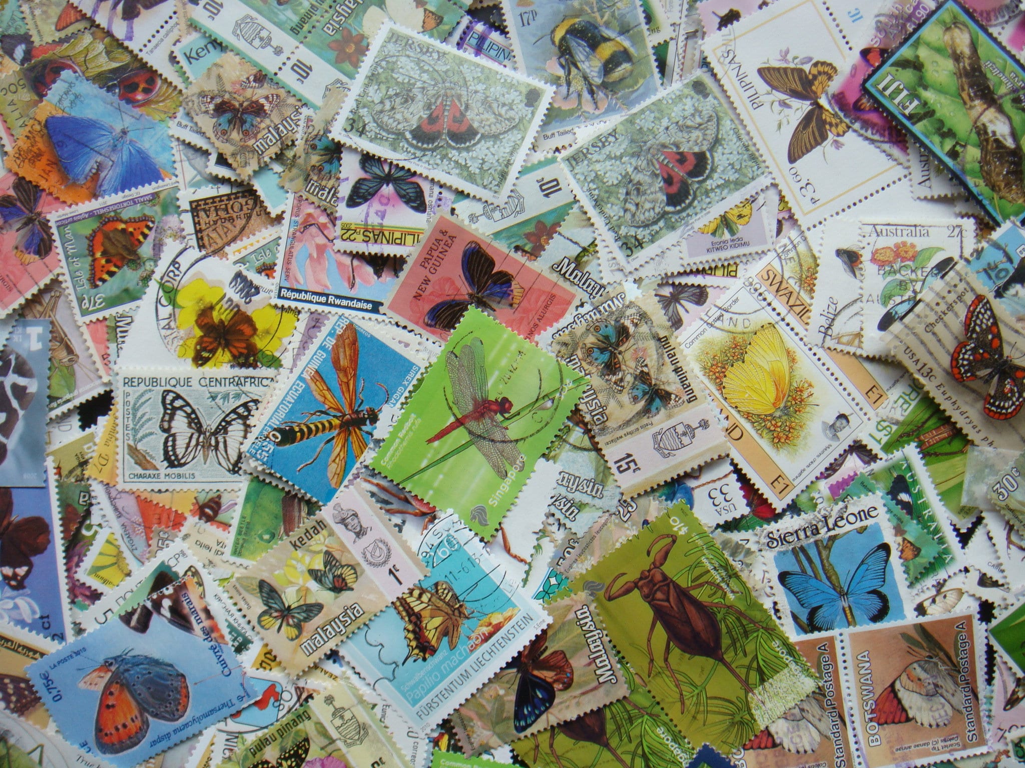 50 Butterflies Moths Insect Postage Stamps All Different off - Etsy