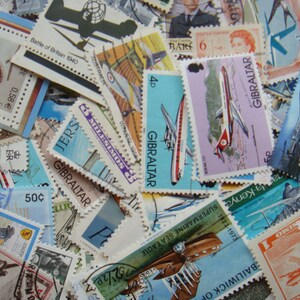 50 Aeroplane/s, Planes, Aviation, Air, Vintage Postage Stamps All ...
