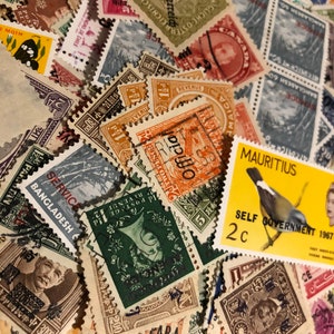 50 Vintage Over-printed Postage Stamps All Different off Paper for ...