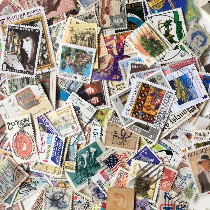 20g Vintage FOREIGN POSTAGE STAMPS around 200 or Used - Etsy