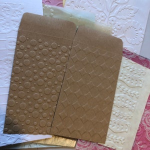 Sheets of Hand Embossed Assorted Papers, 20 Plus Embossed Packet ...