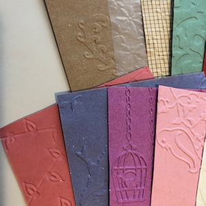 Sheets of Hand Embossed Assorted Papers, 20 Plus Embossed Packet ...