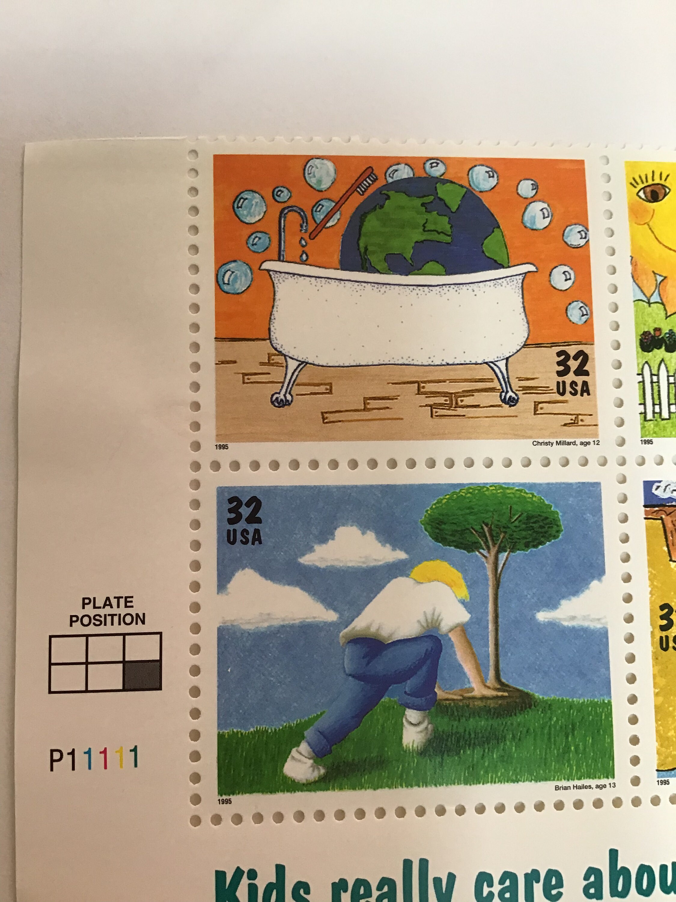 1995 Earth Day Stamp (8 X .32), #2951-54; Mint, Unused, Collectible ...