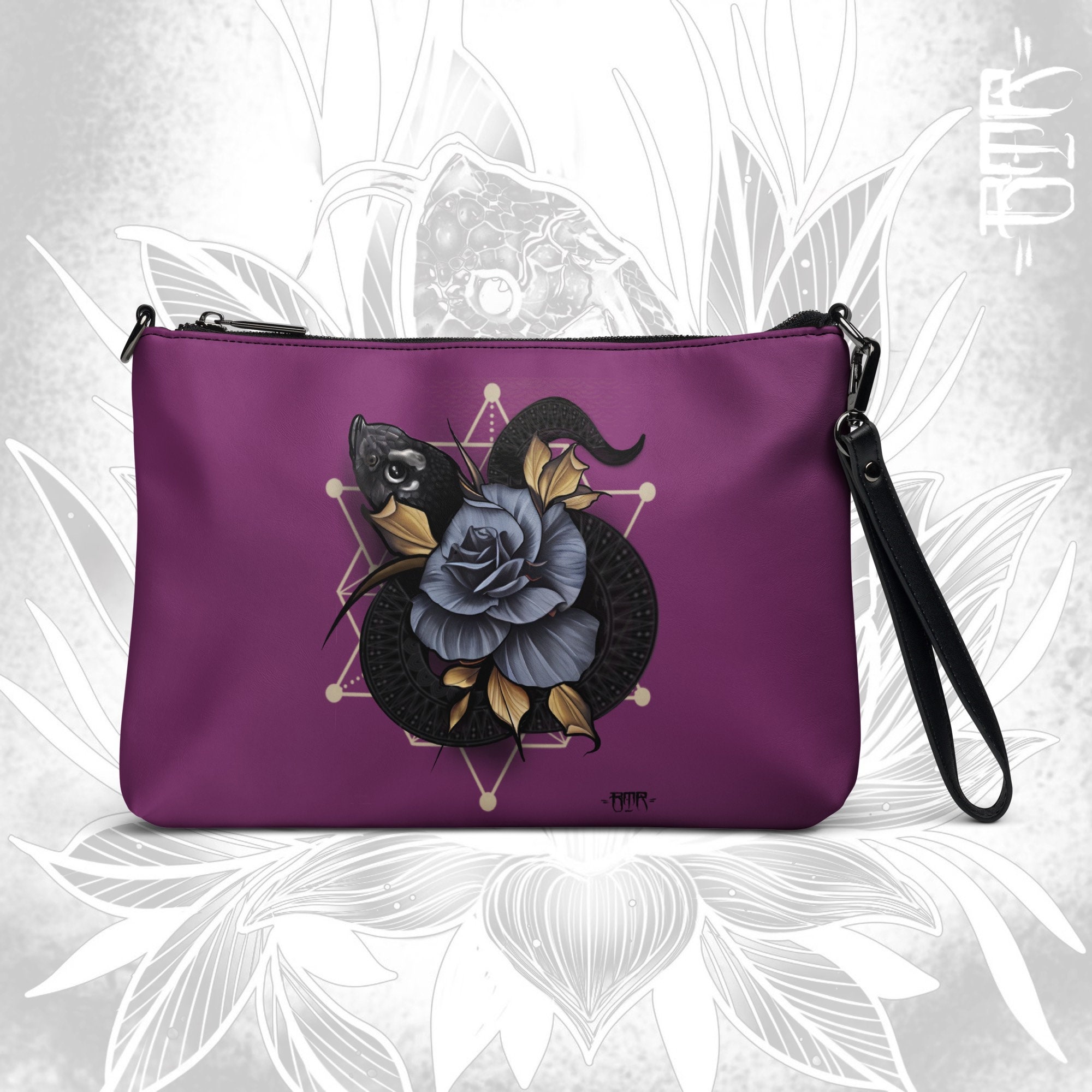 Purple Vegan Leather Hognose Snake Handbag | Hognose Snake Crossbody ...