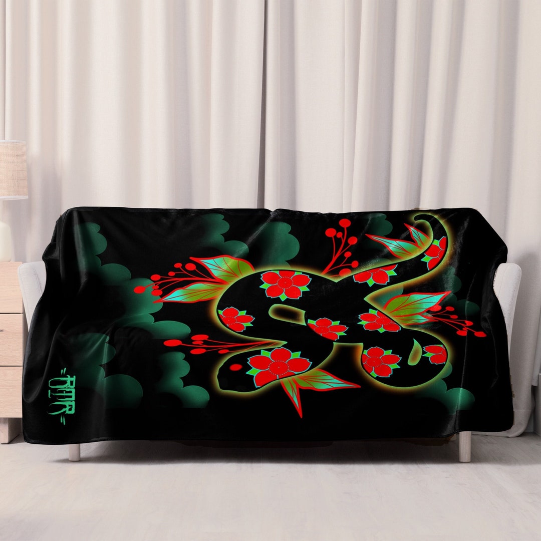 Hognose Snake Blanket | Sherpa Reptile Blanket | Reptile Room Decor ...