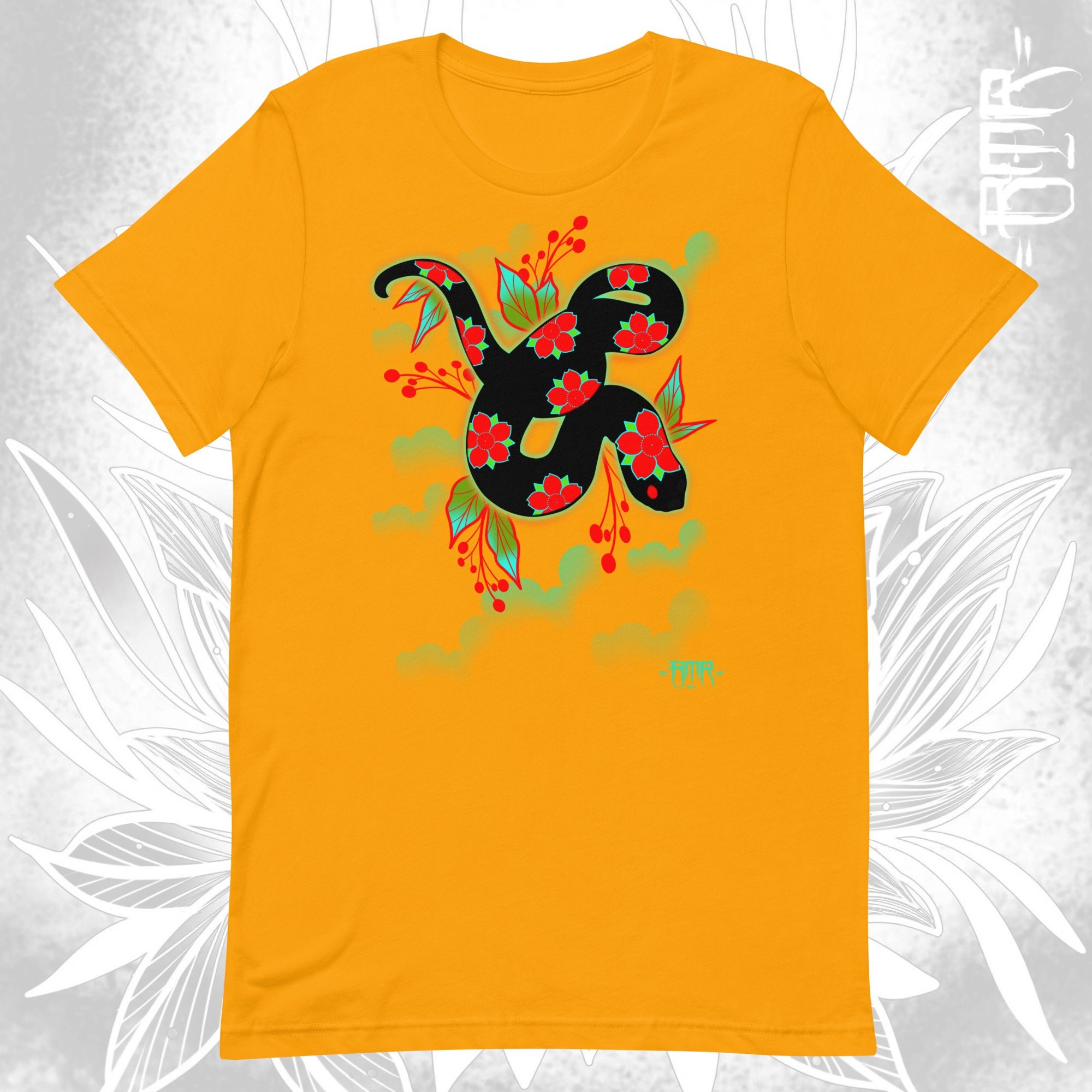 Sakura Hognose Snake Shirt | Japanese Floral Western Hognose Snake ...