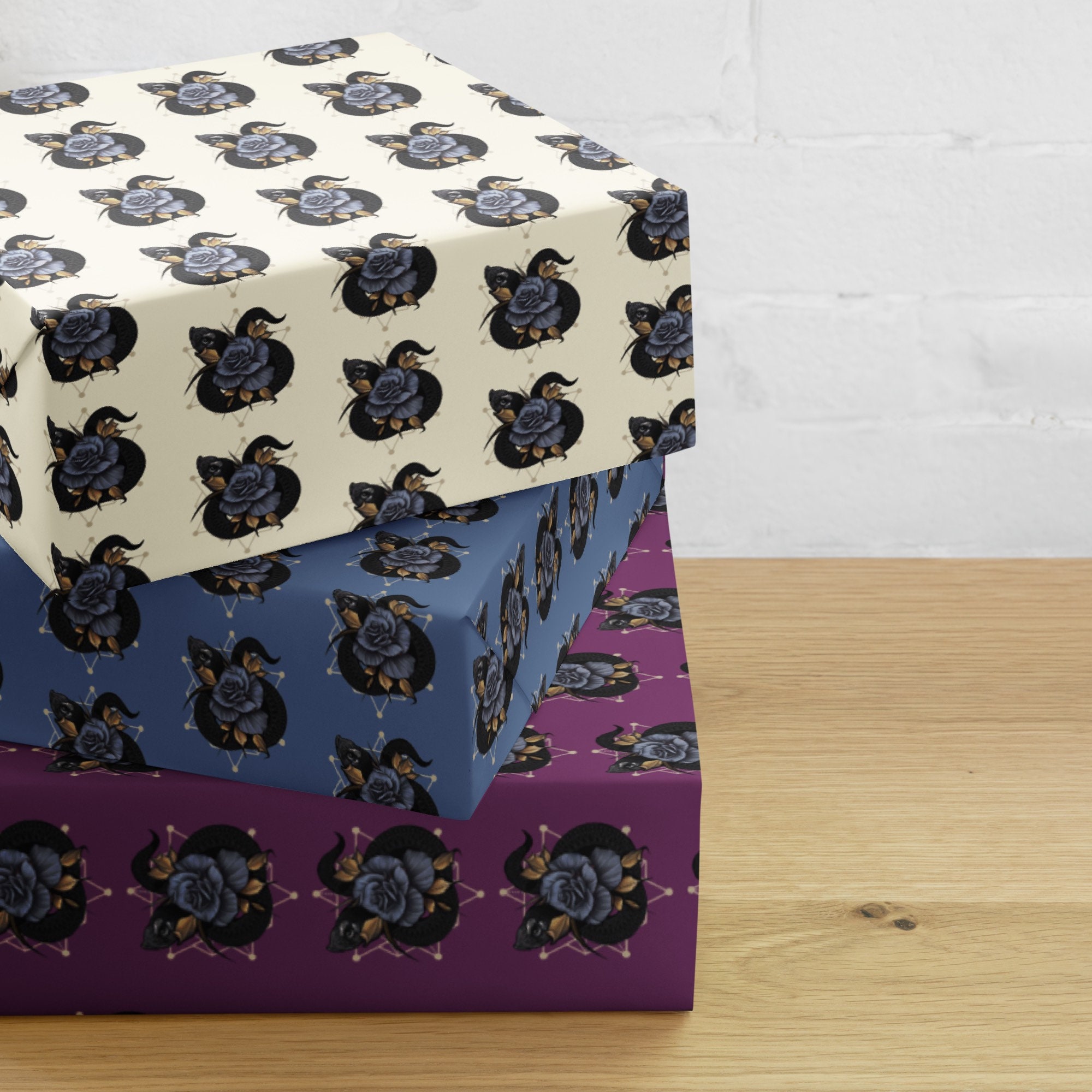 3 Hognose Snake Gift Wrapping Paper Sheets hognose Snake Christmas ...