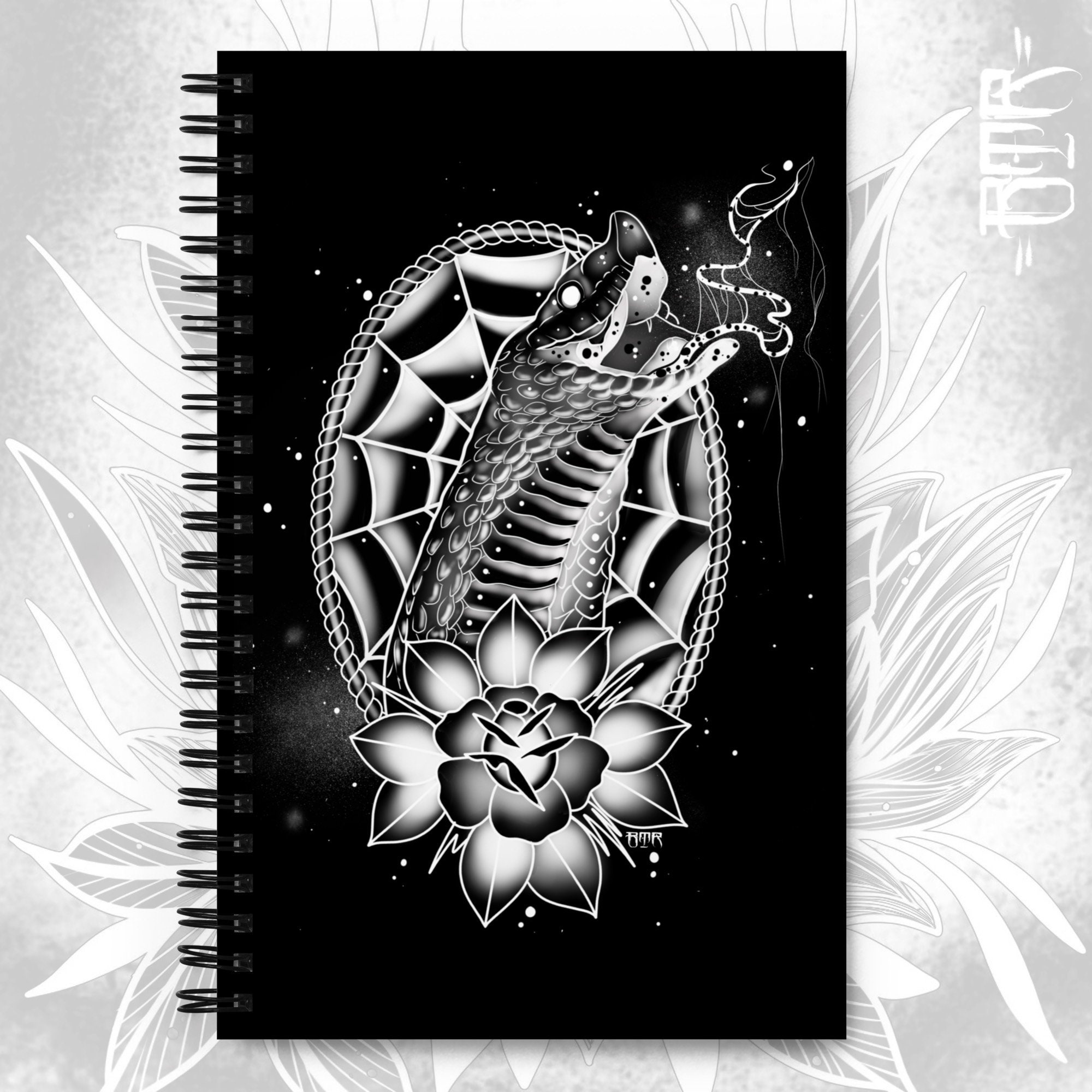 Western Hognose Snake Notebook Snake Journal Tattoo Art Goth Notebook ...