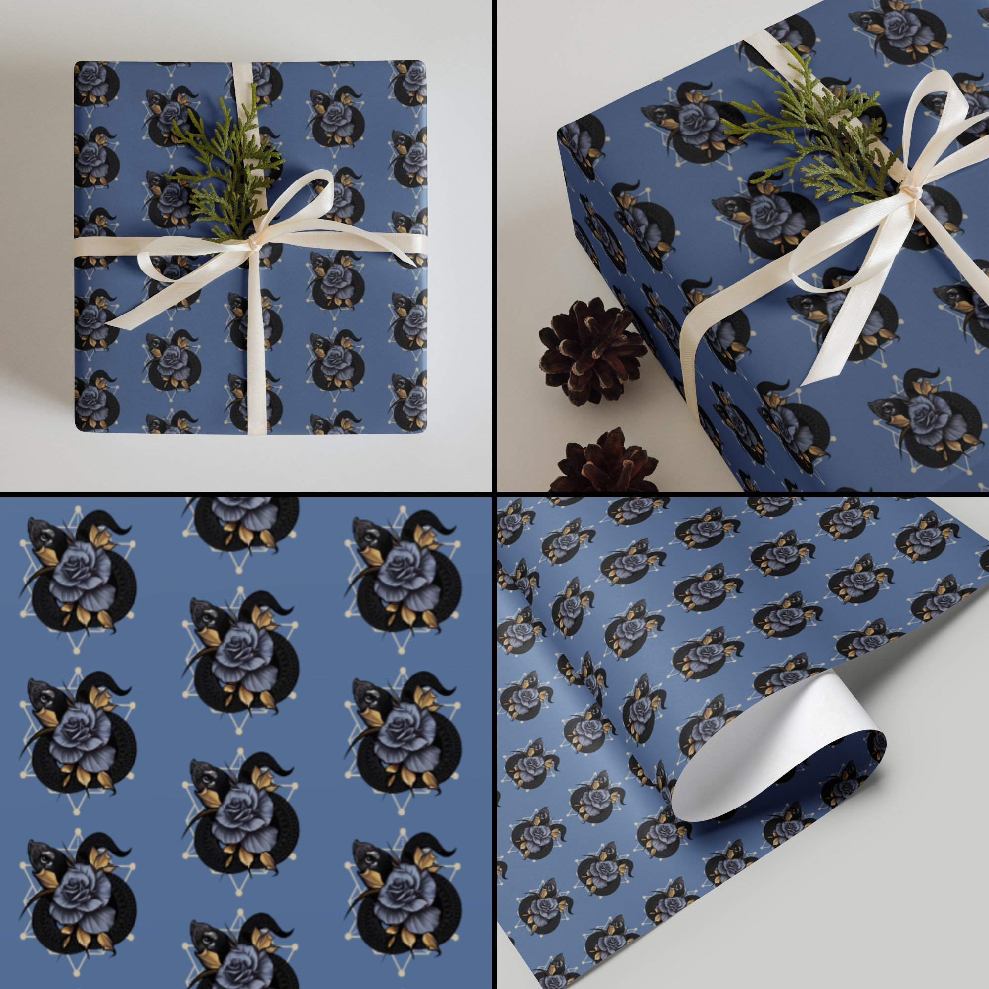 3 Hognose Snake Gift Wrapping Paper Sheets hognose Snake Christmas ...