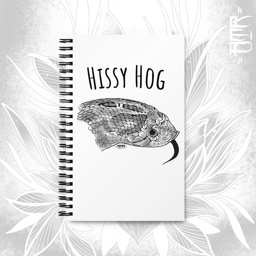 Western Hognose Snake Notebook in White | Hognose Snake Artwork | Cute ...