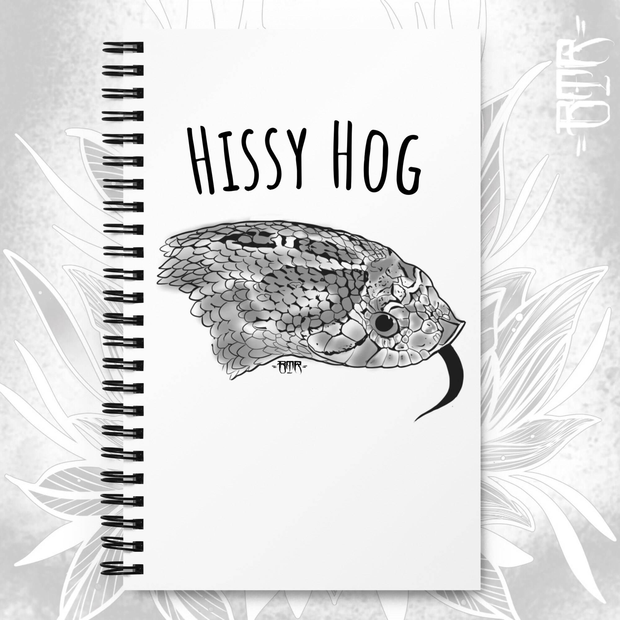 Western Hognose Snake Notebook in White | Hognose Snake Artwork | Cute ...