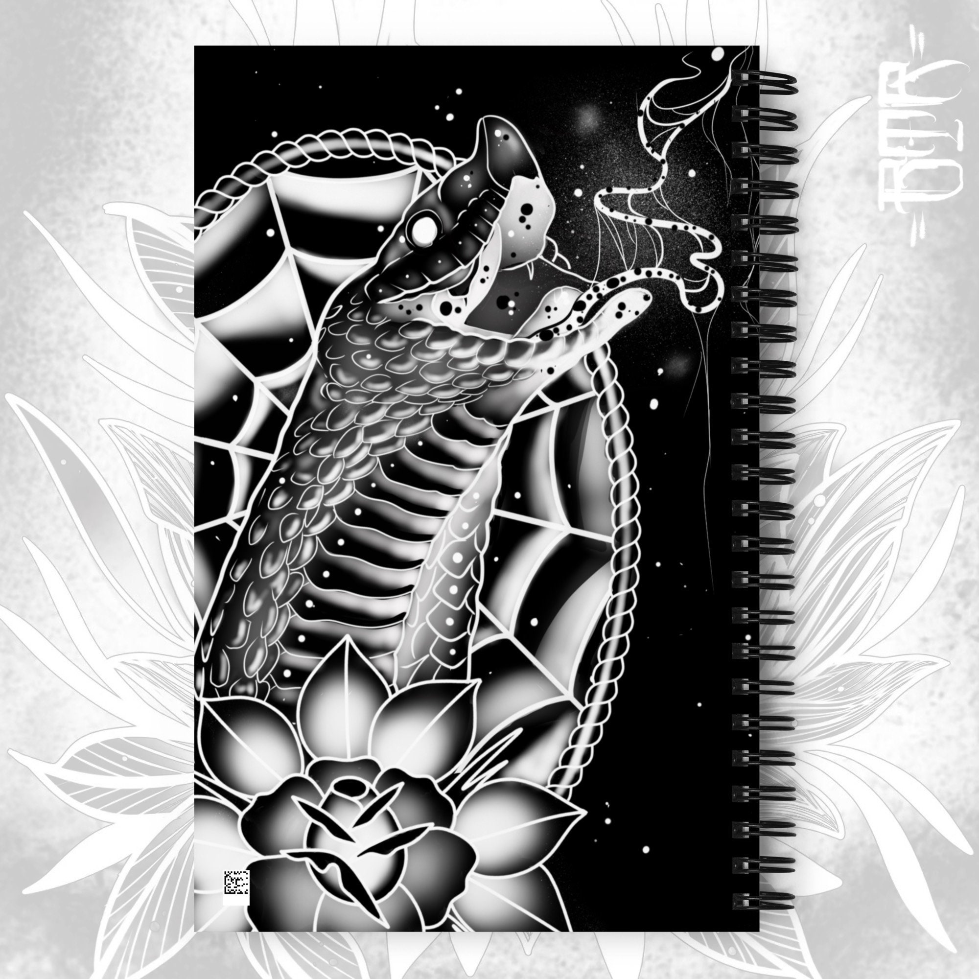 Western Hognose Snake Notebook | Snake Journal | Tattoo Art Goth ...