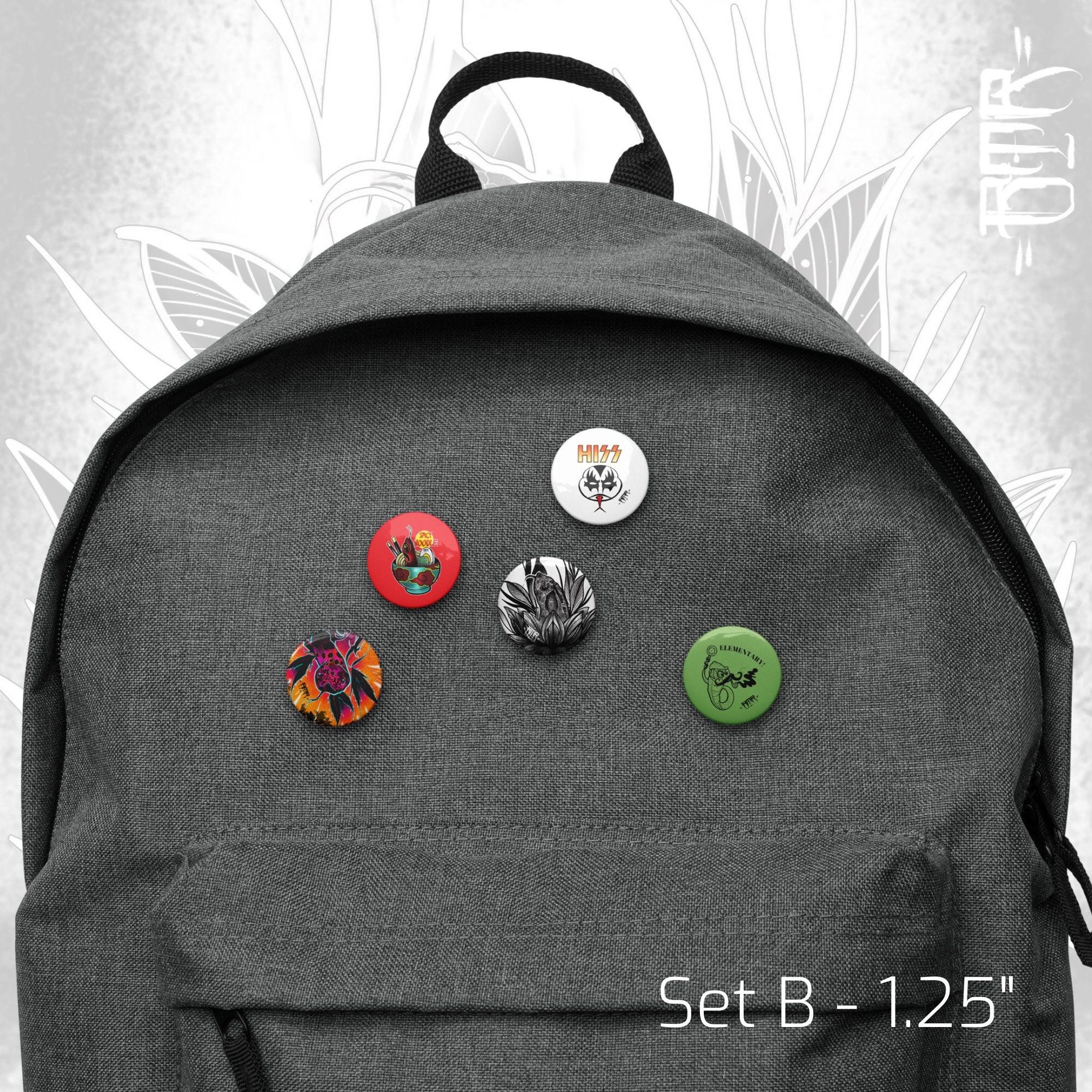 Hognose Snake Pin Set Snake Gift Snake Set of Pin Buttons for Backpack ...